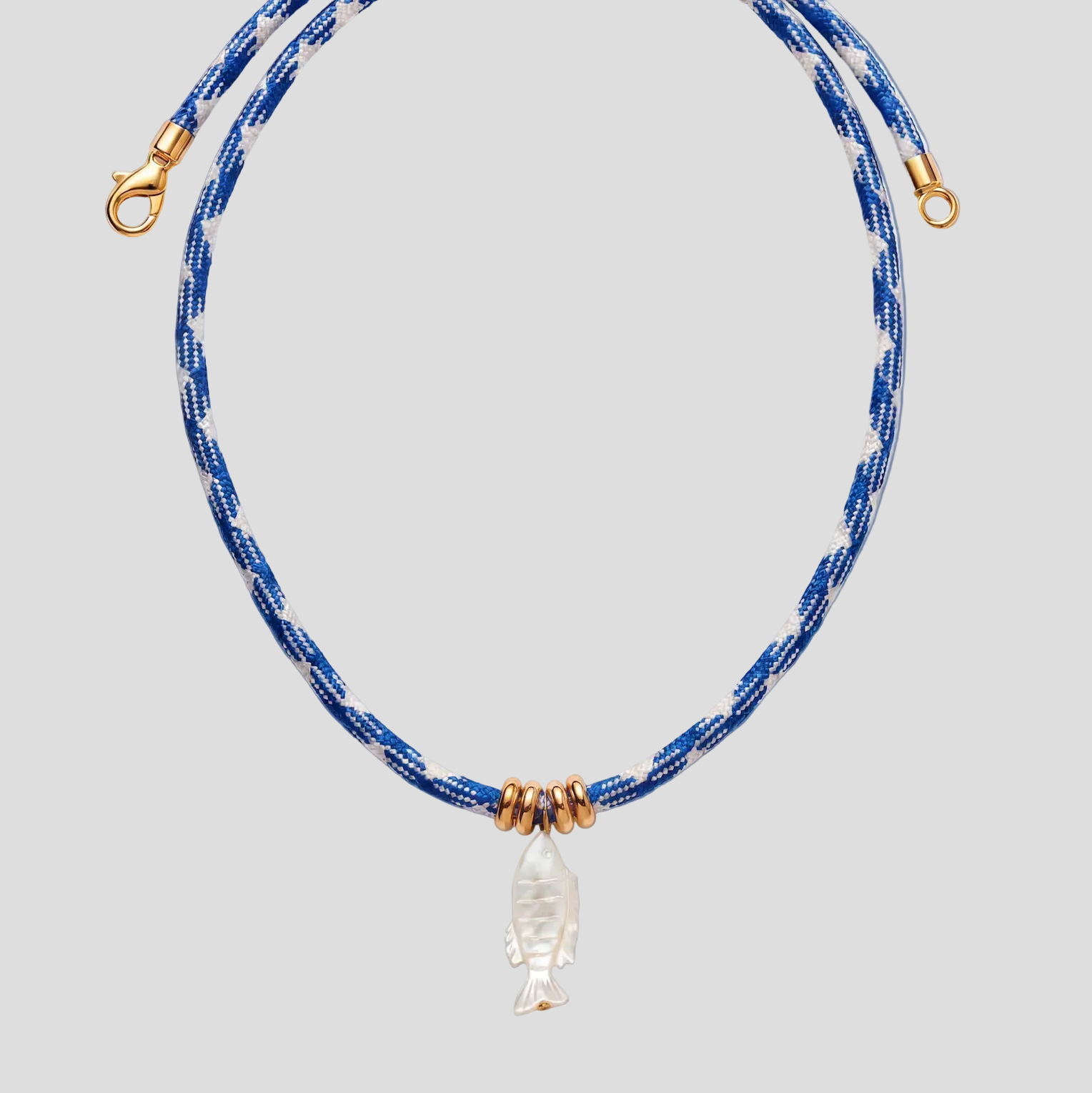 Fisher Corded Necklace - Blue Gingham – Joy Dravecky